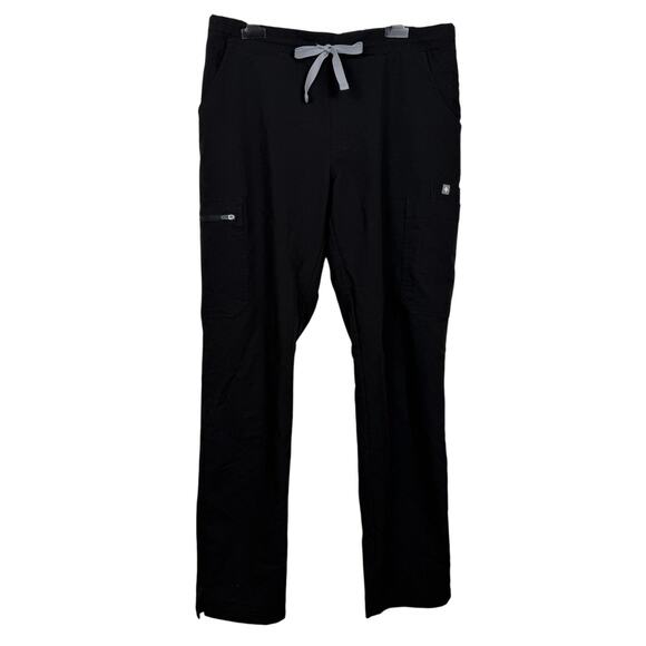 Figs | Pants & Jumpsuits | Figs Black Yola Straight Leg Skinny Fit Half ...